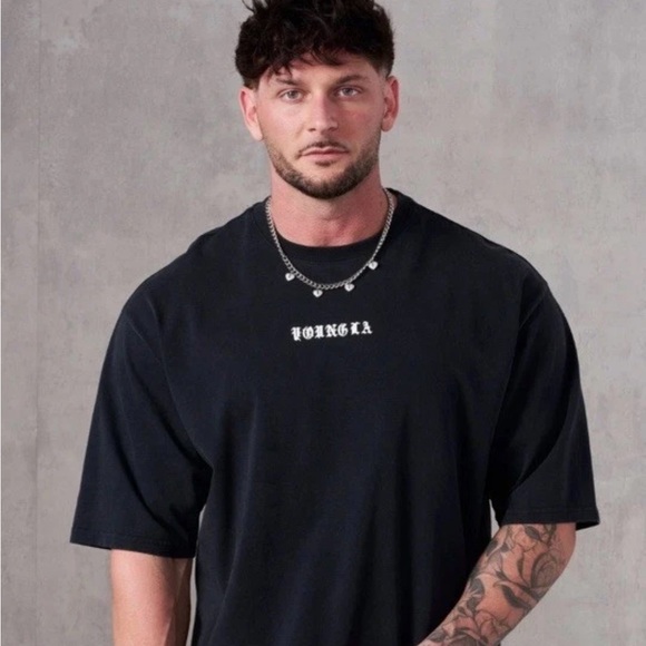 YoungLA | Shirts | Young La Simple Tee Mens L Black Oversized Boxy ...
